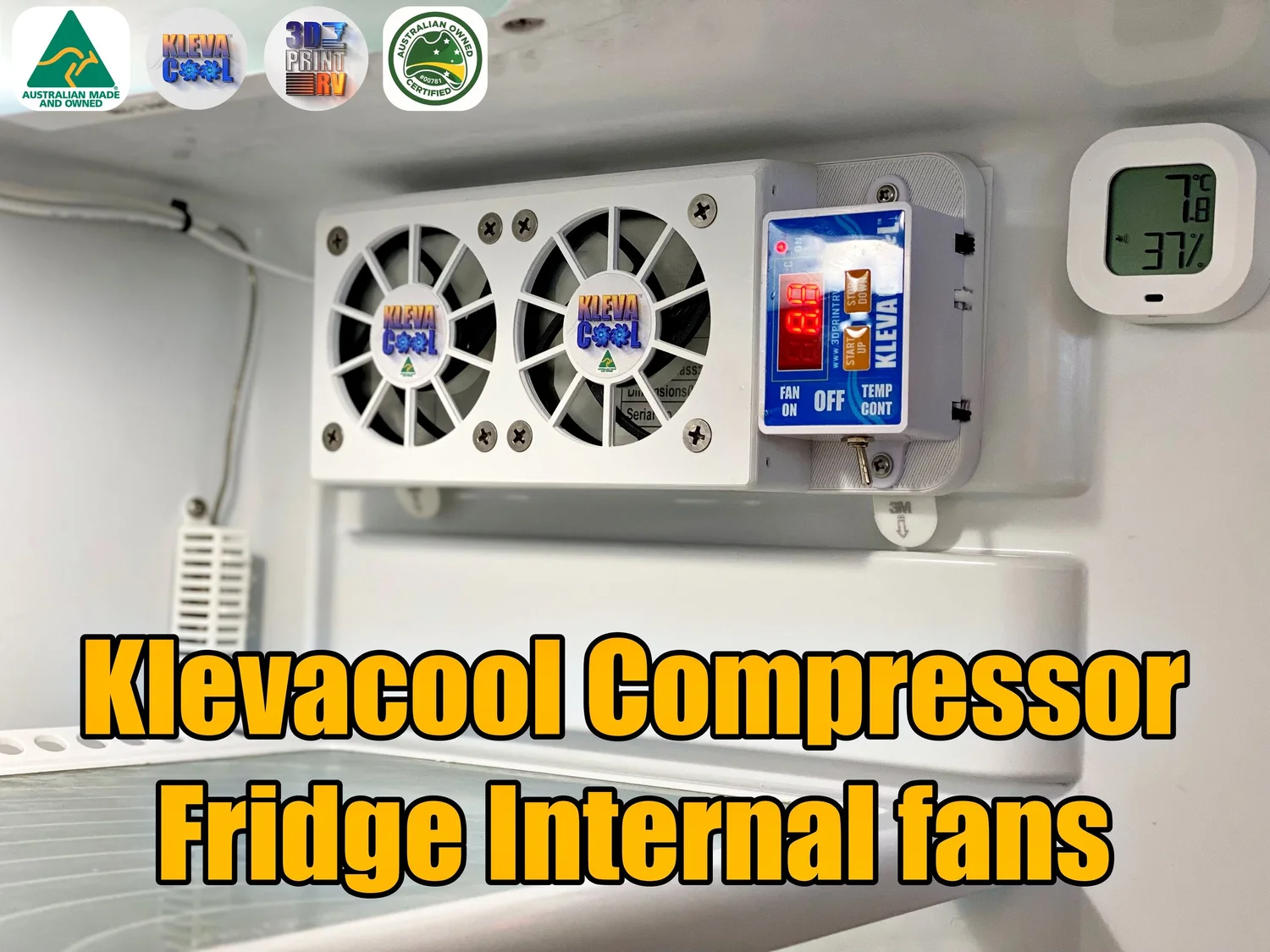 Klevacool™ Caravan Compressor Fridge Internal Fan Kits — 3DPrintRV