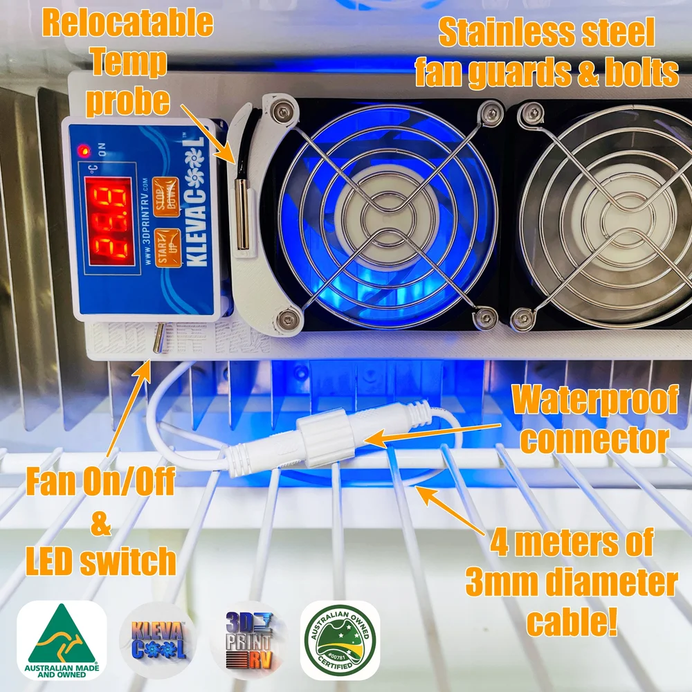 Klevacool™ Caravan Fridge Internal Fan Kit — 3DPrintRV