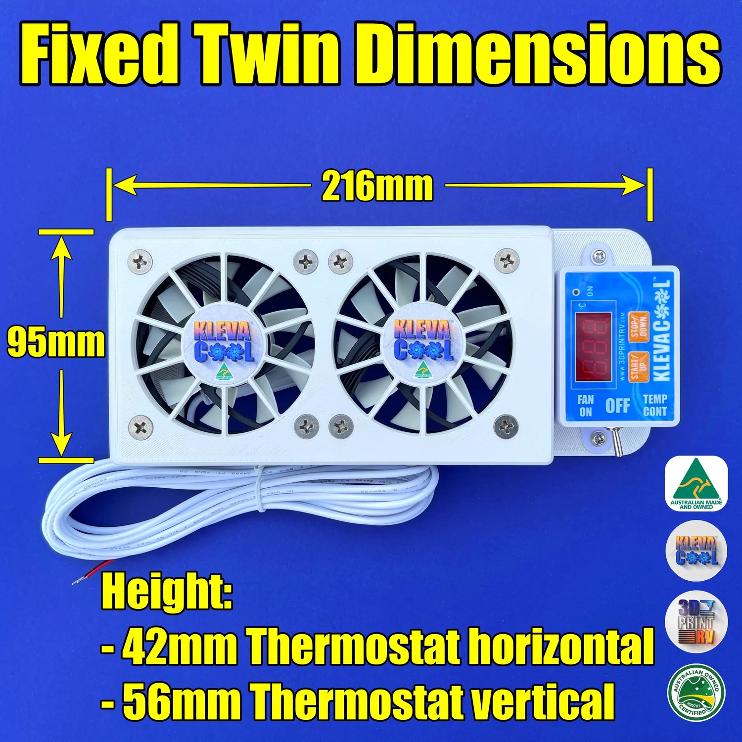Klevacool™ Caravan Compressor Fridge Internal Fan Kits — 3DPrintRV