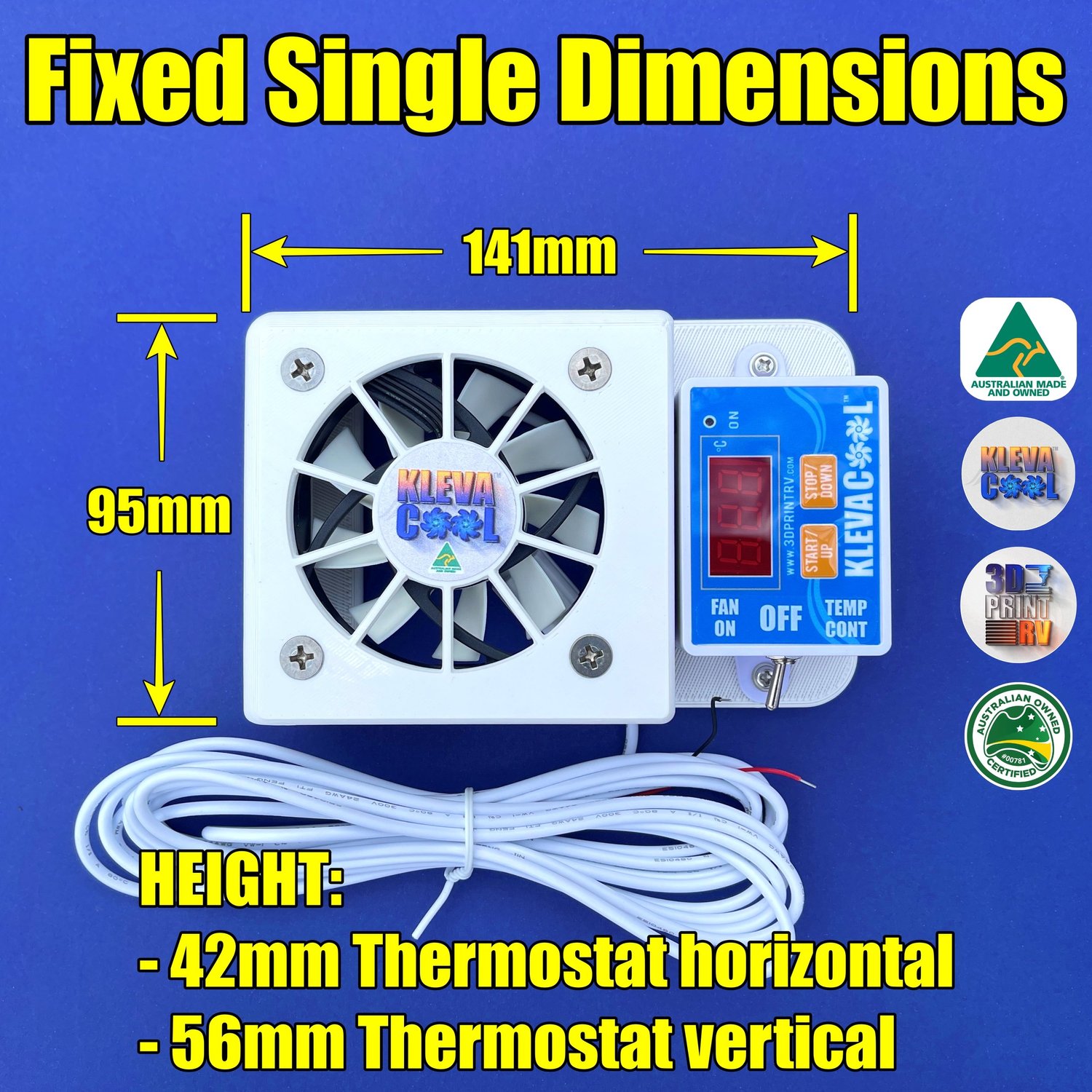 Klevacool™ Caravan Compressor Fridge Internal Fan Kits — 3DPrintRV