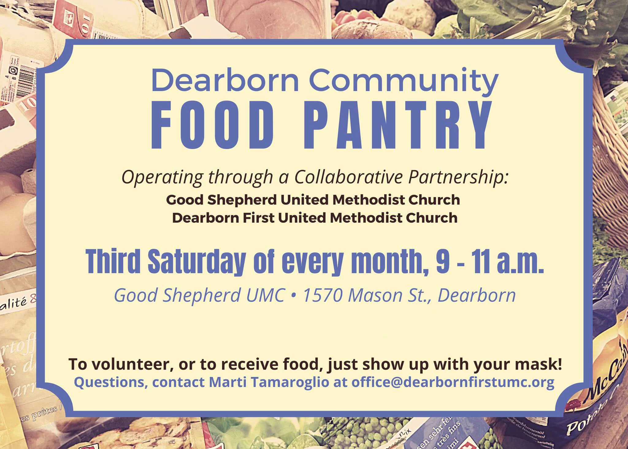 Food Pantry Ministries — DEARBORN FIRST UMC