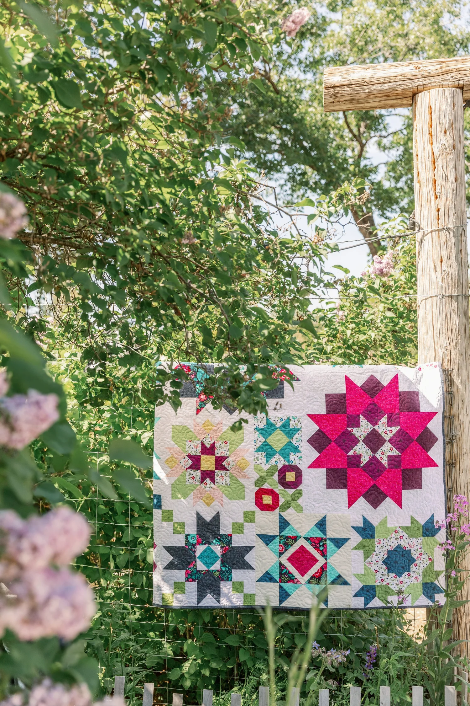 Flower Farm Sampler QAL — Cora's Quilts by Shelley Cavanna