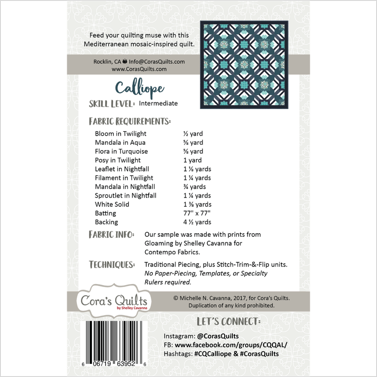 Calliope — Cora's Quilts by Shelley Cavanna