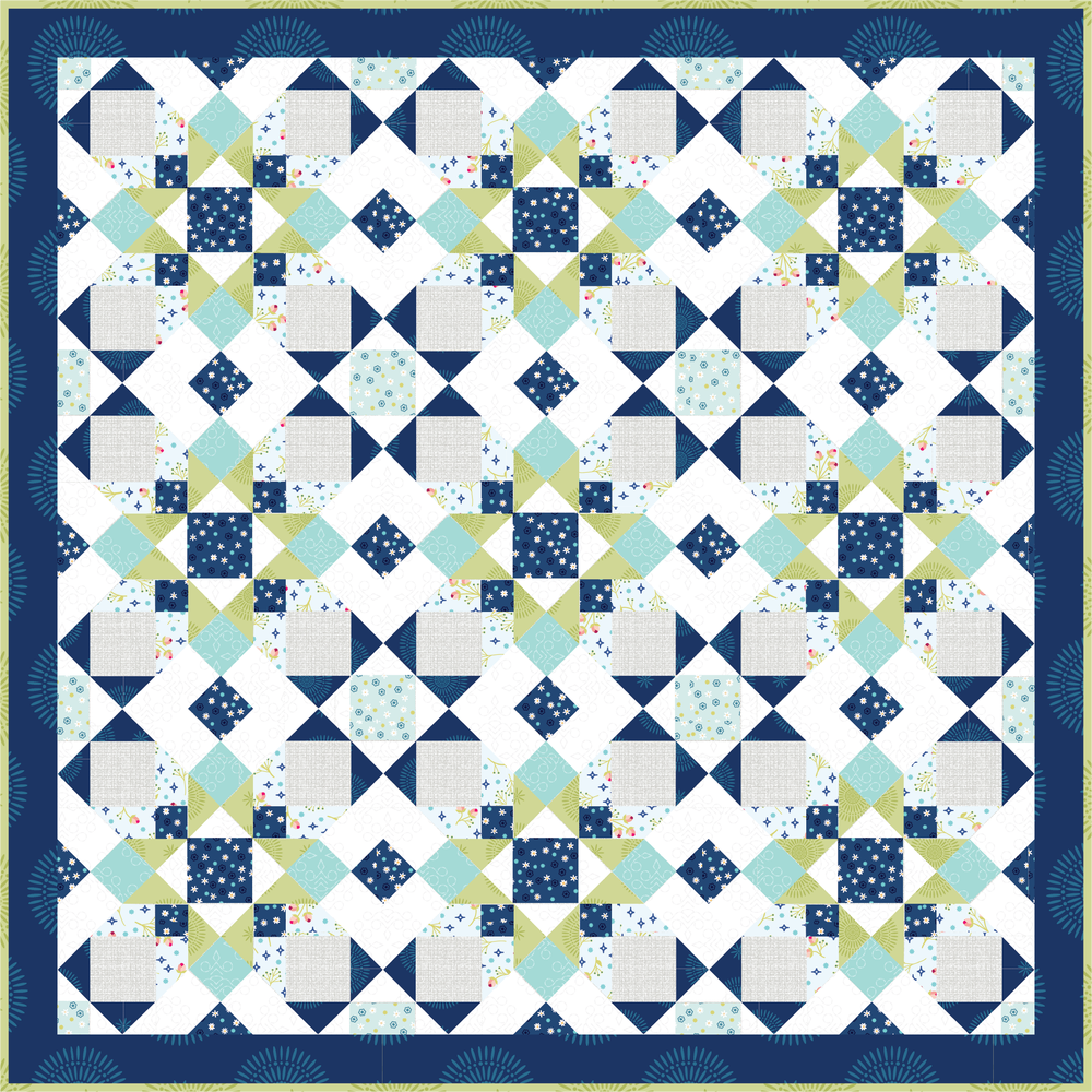 Bluebells Digital Quilt Pattern — Cora's Quilts by Shelley Cavanna