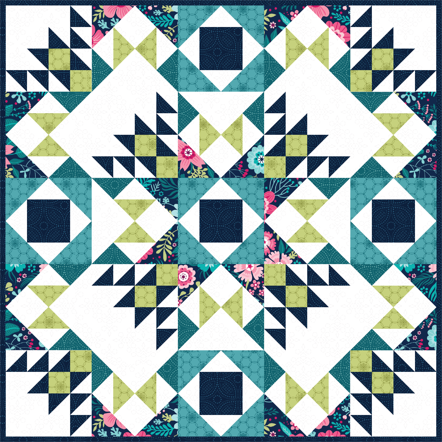 Clover Valley Digital Quilt Pattern by Shelley Cavanna of Cora's Quilts ...