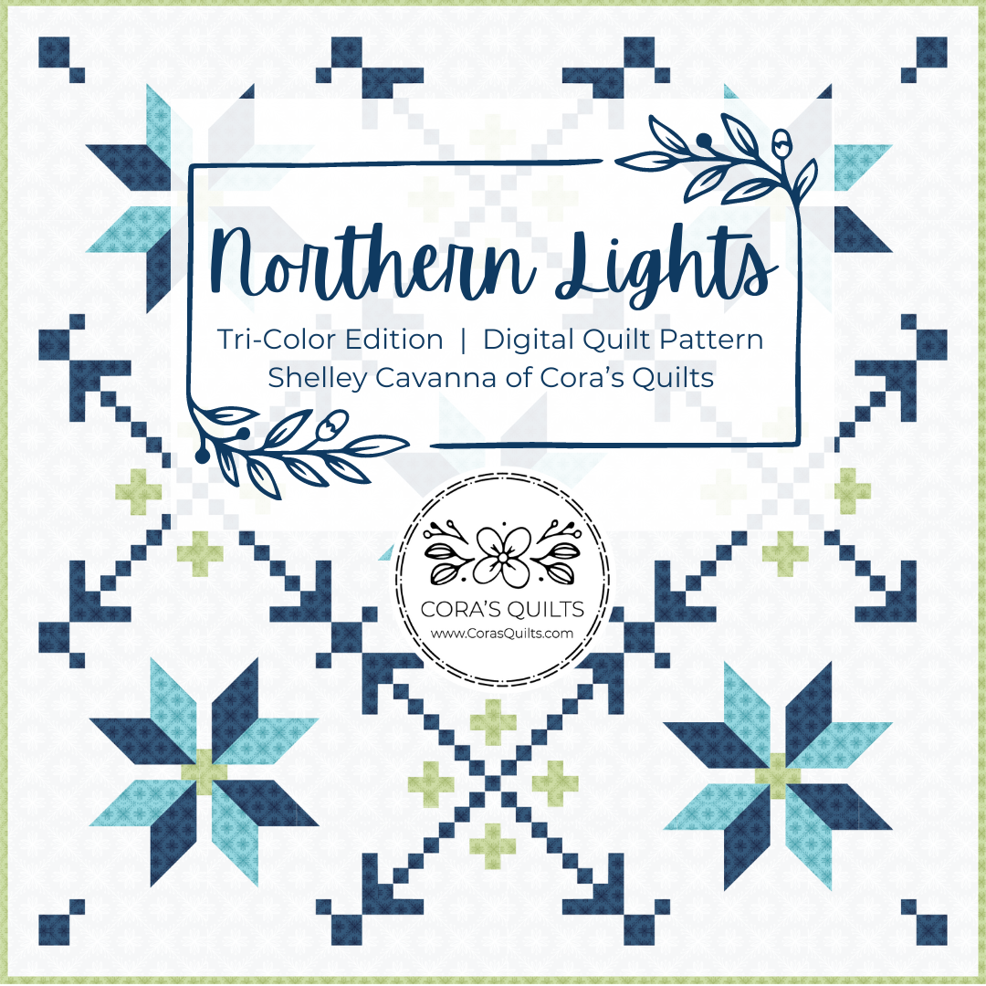 Northern Lights Quilt Pattern - the Monochromatic Edition - from Cora's ...