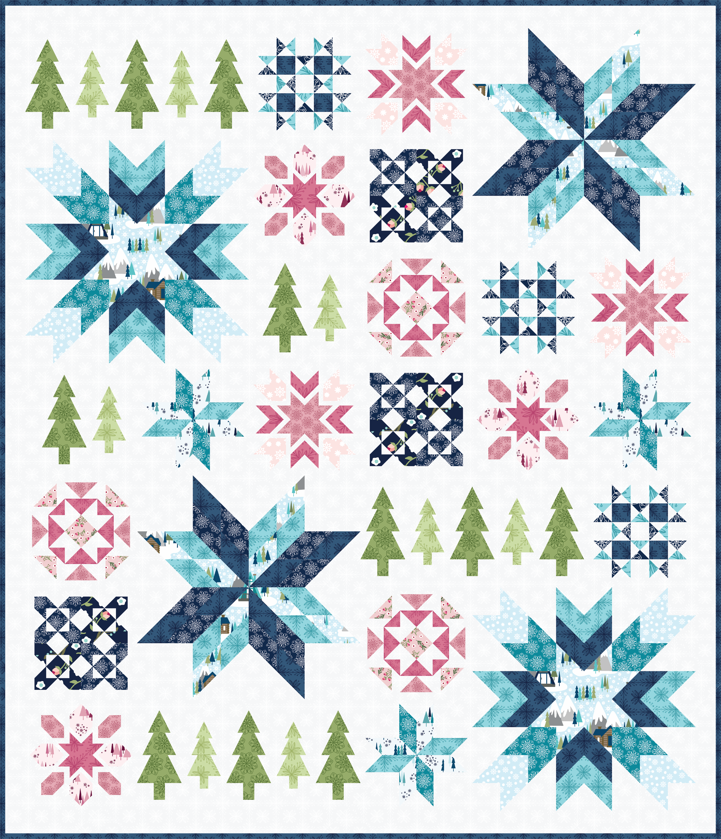 Yuletide Sampler Block of the Month — Cora's Quilts by Shelley Cavanna