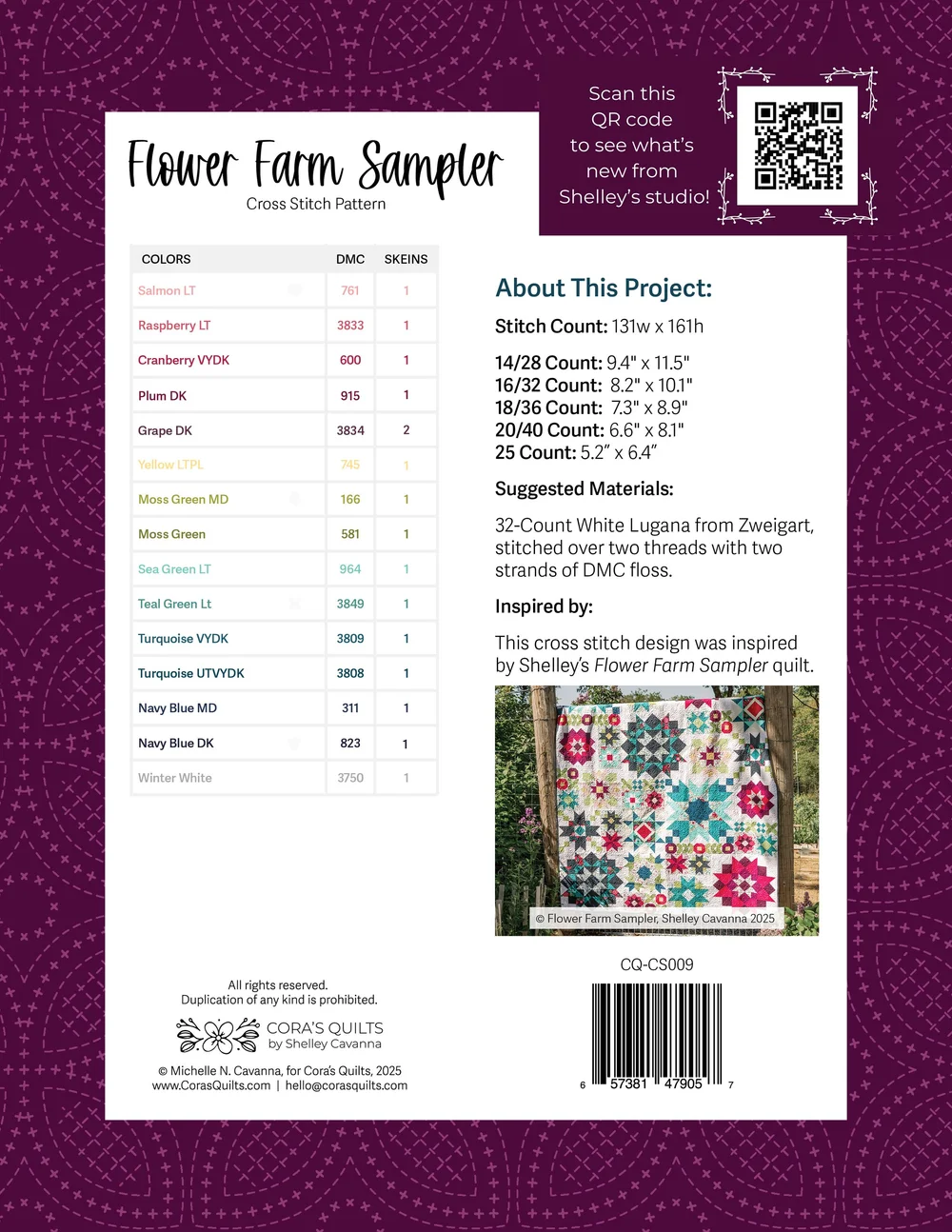 Flower Farm Sampler by Shelley Cavanna — Cora's Quilts by Shelley Cavanna