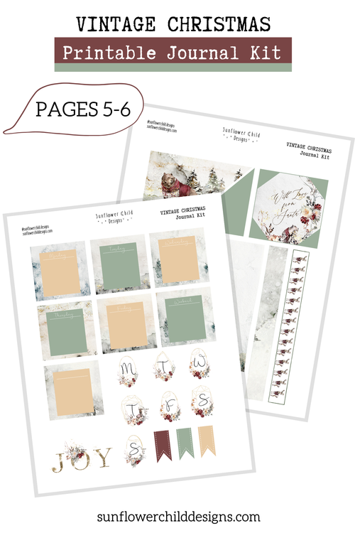 Christmas Carnival Journal Kit Printable Planner Stickers — Sunflower ...