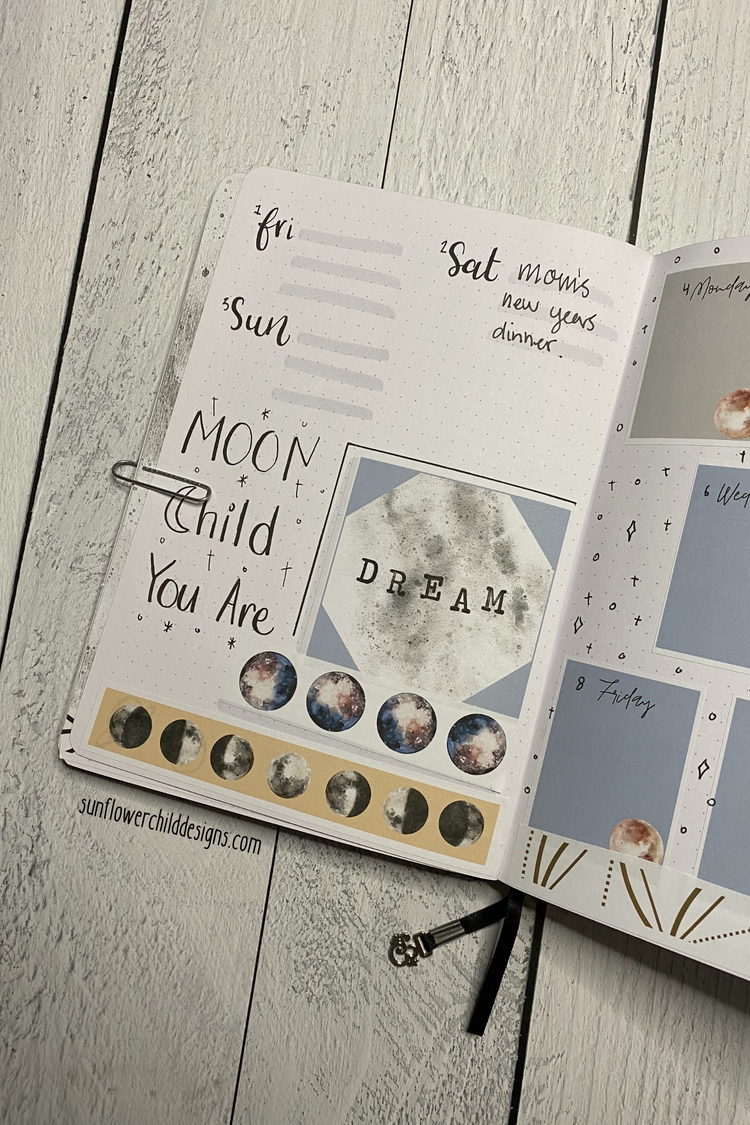 Boho Chic Journal Kit Printable Planner Stickers — Sunflower Child Designs