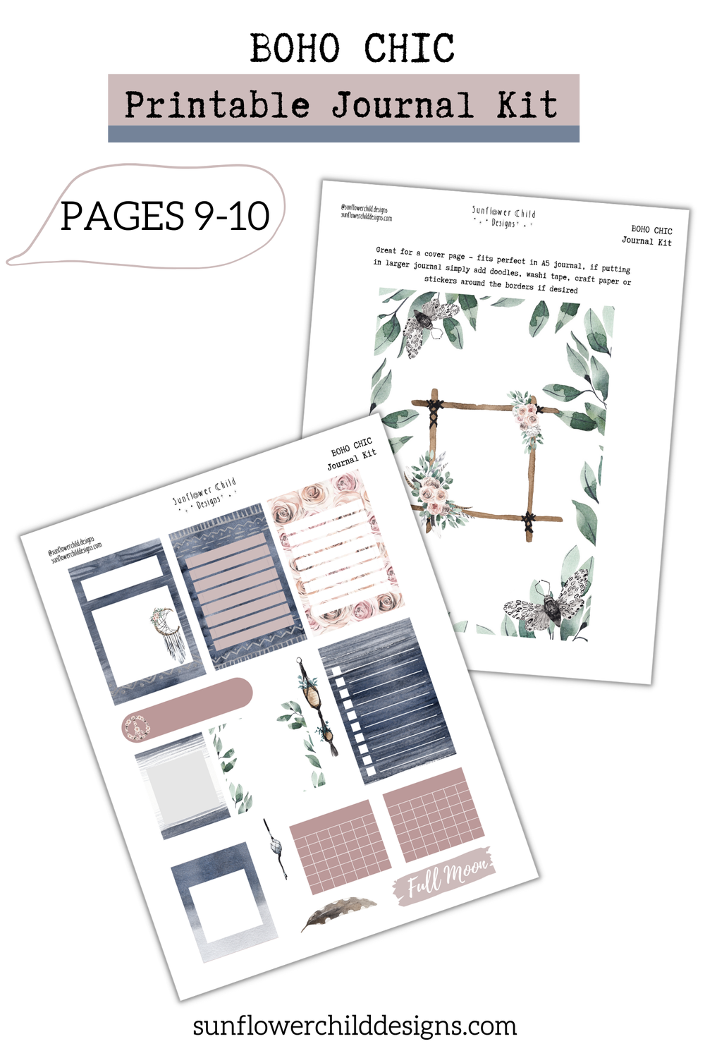 Vintage Christmas Journal Kit Printable Planner Stickers — Sunflower ...