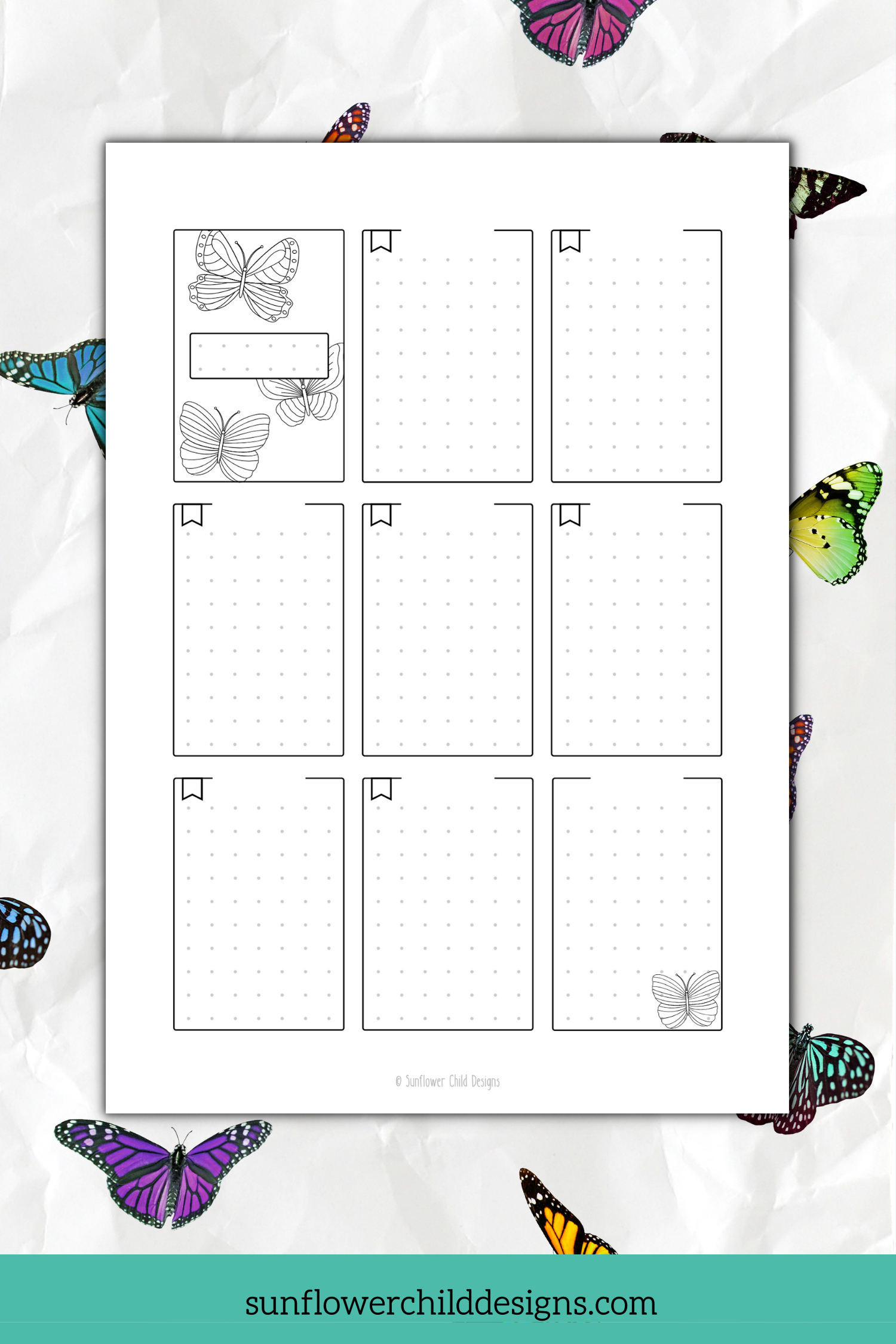 Butterfly Themed Monthly Bullet Journal Setup - Any Month - undated ...