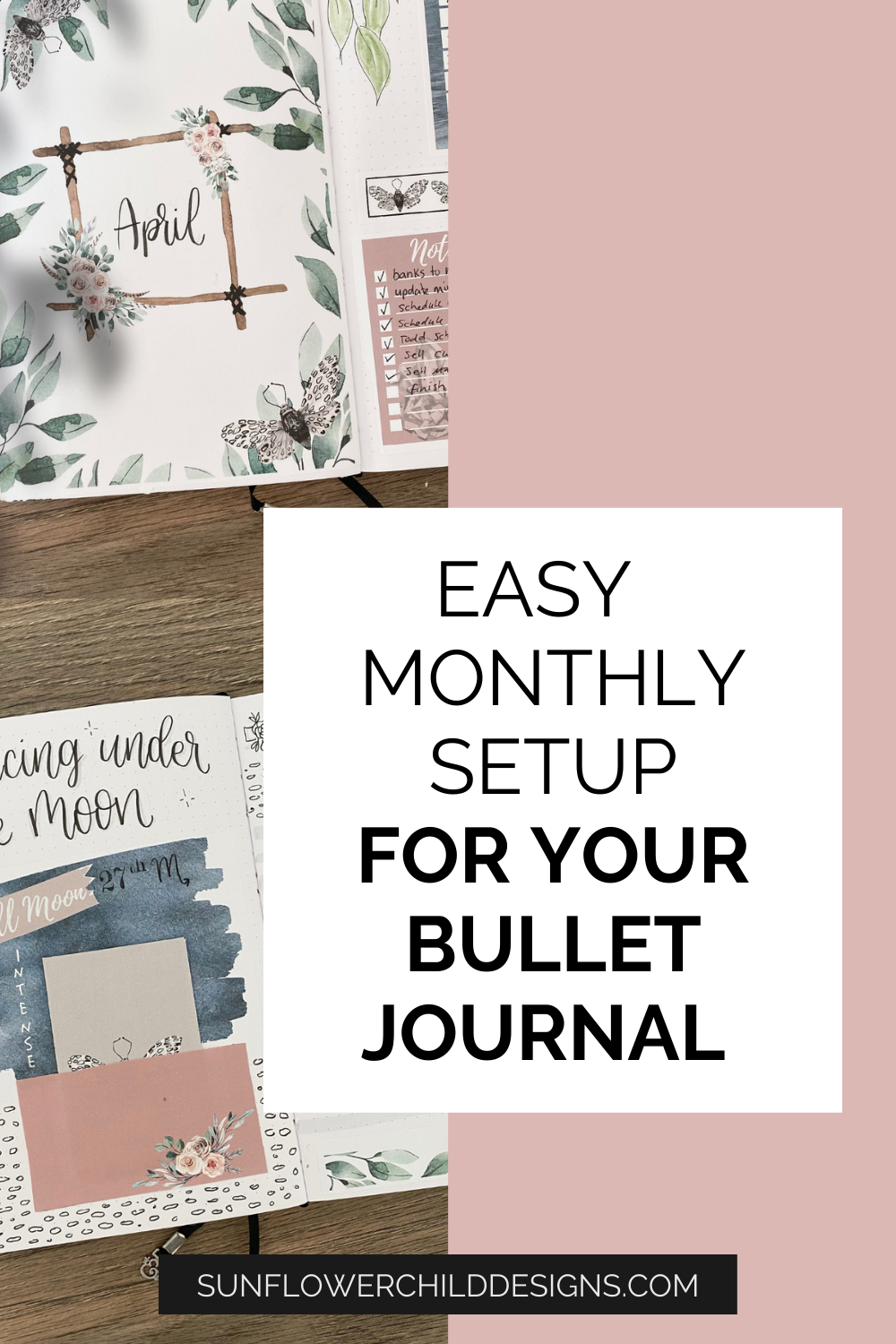 Plan With Me | April 2021 Bullet Journal Setup | Boho Chic Theme Bullet ...