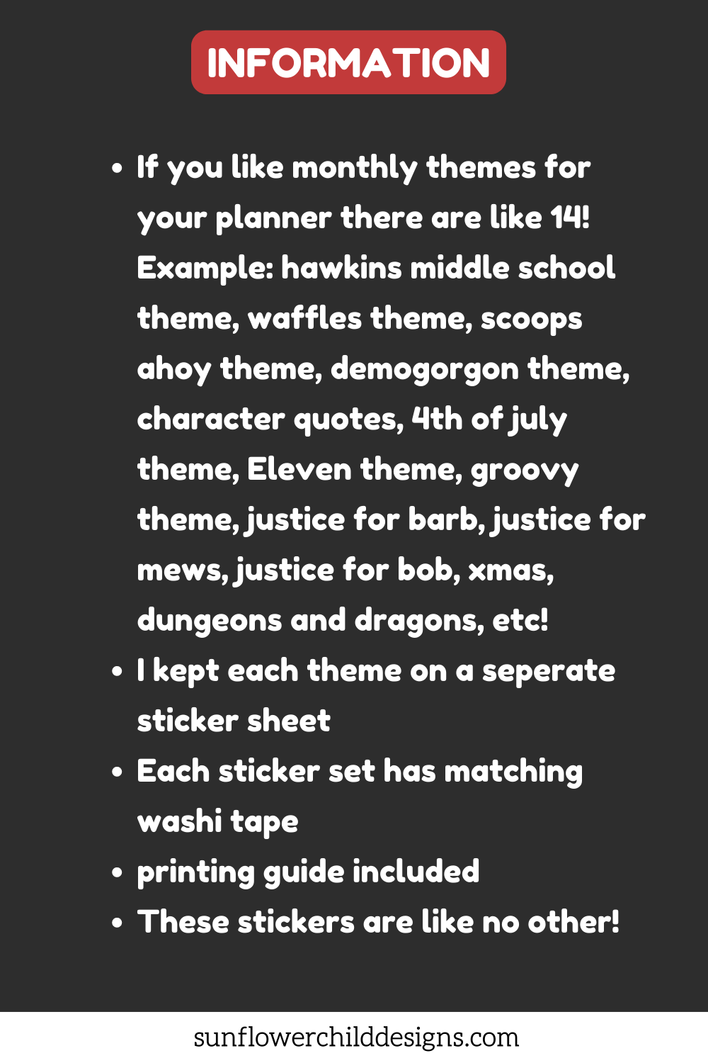 Strange Planner Things Bundle | 200+ Page Fandom Planner & Sticker Set ...