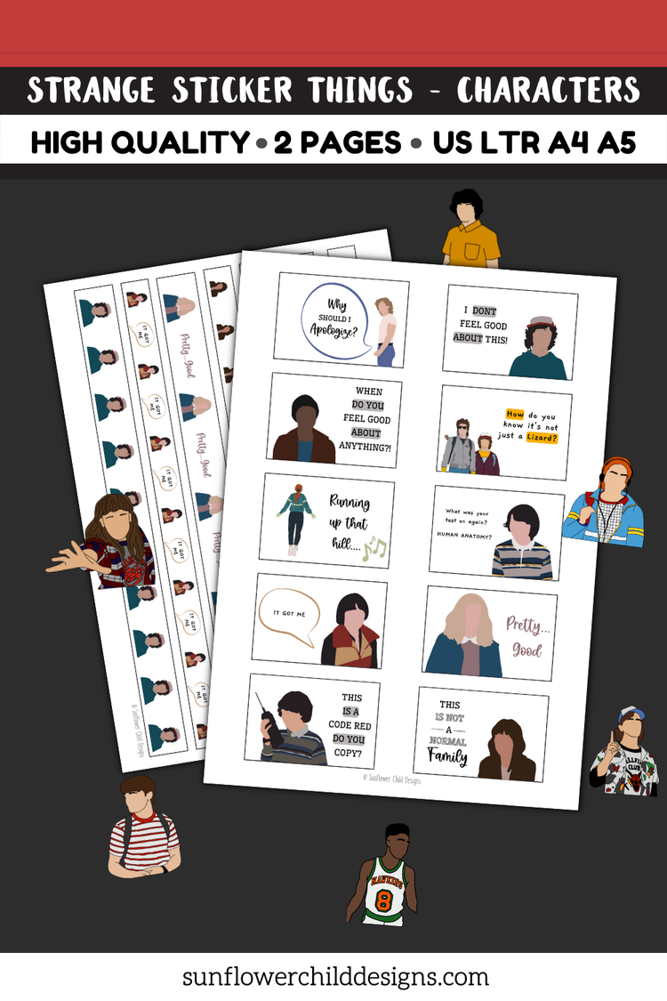 Unleash Your Creativity with FREE Stranger Things Stickers — Sunflower ...