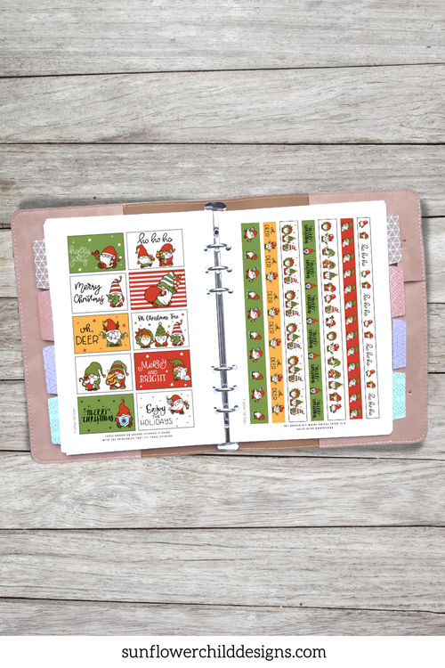 Christmas Carnival Journal Kit Printable Planner Stickers — Sunflower ...
