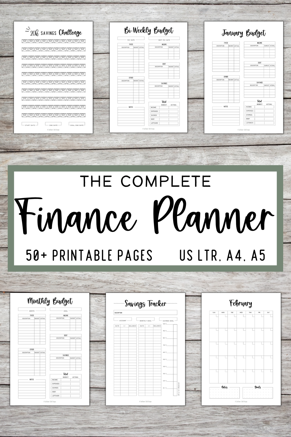 Finance Planner for Budgeting, Saving and Paying off Debt — Sunflower ...