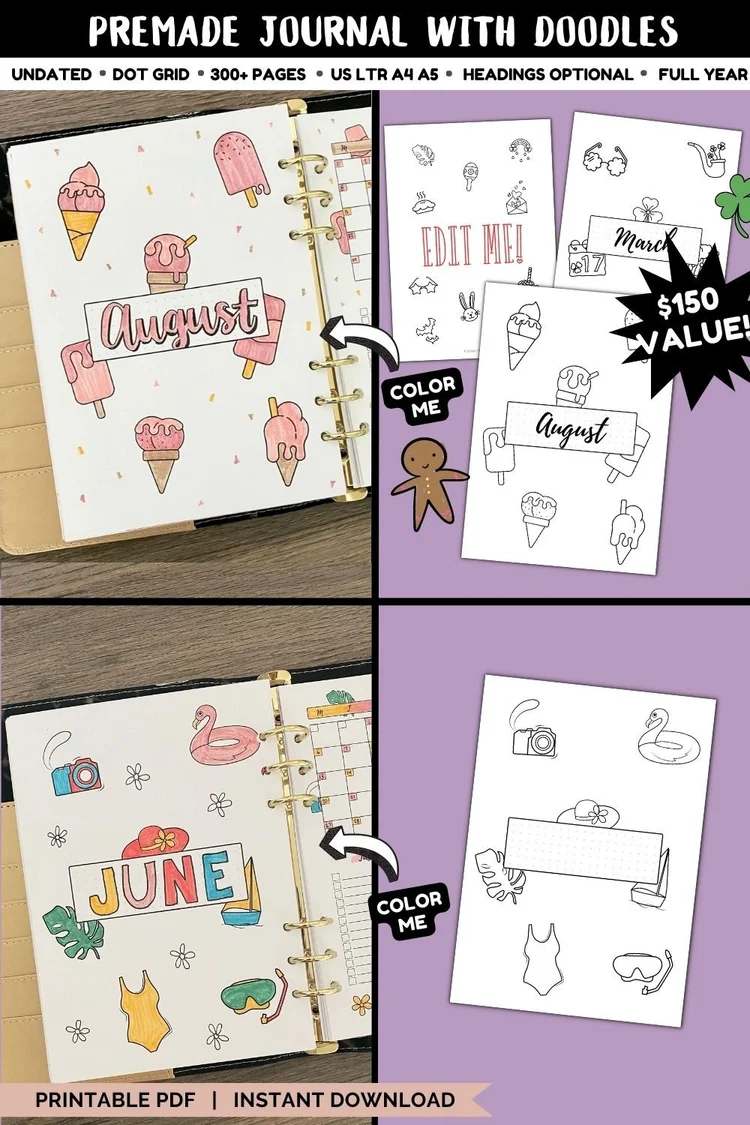 Unleash Your Creative Side with the Doodle Escape Undated Planner ...