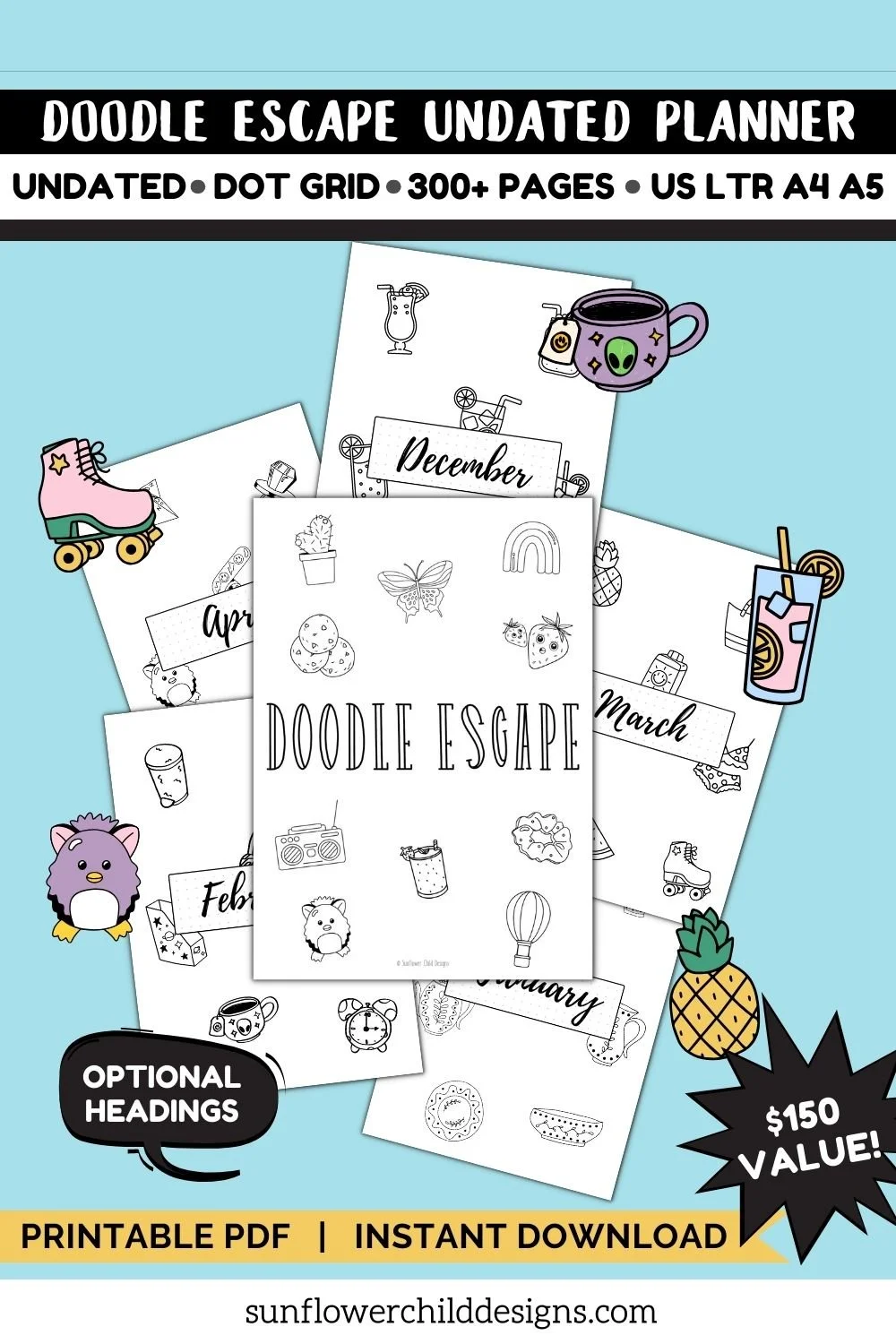 Strange Planner Things Bundle - Printable Planner Pages and Printable ...