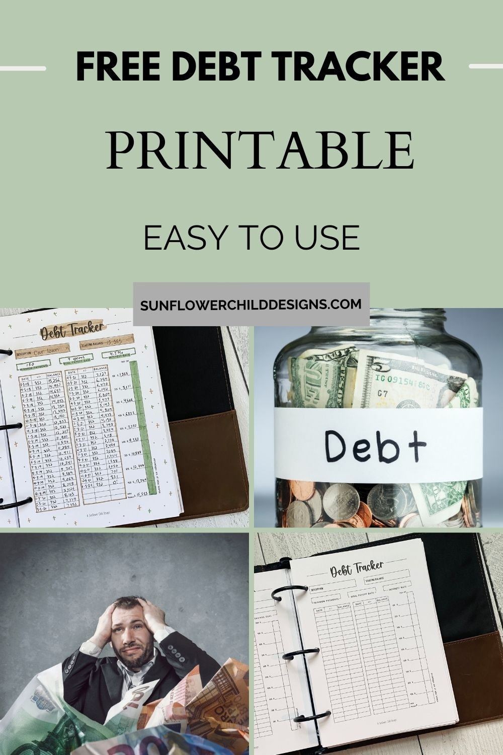 Free Debt Tracker Printable with Debt Thermometer — Sunflower Child Designs