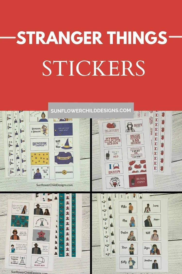 The BEST Stranger Things Stickers for Journaling — Sunflower Child Designs