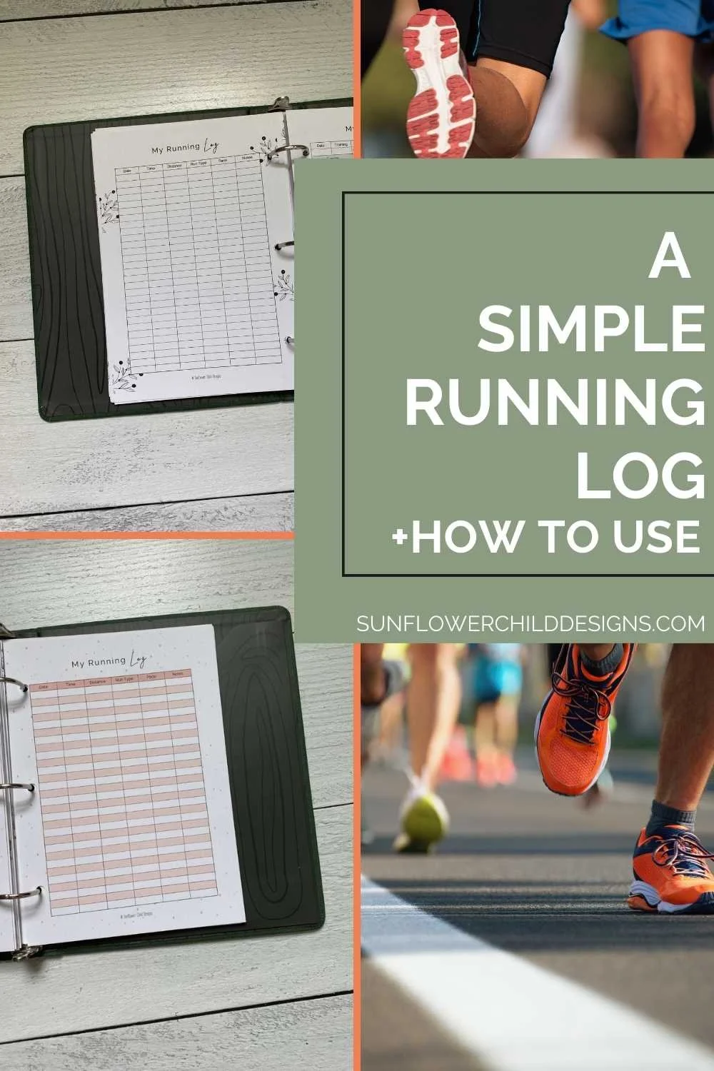 A Simple Running Log | Printable Log — Sunflower Child Designs