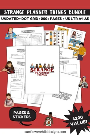 The BEST Stranger Things Stickers for Journaling — Sunflower Child Designs
