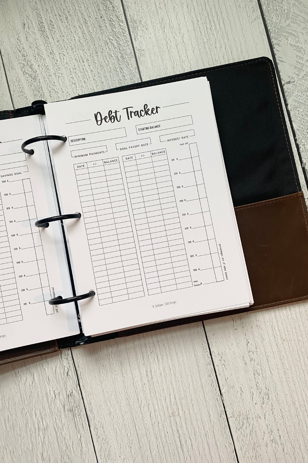 Free Debt Tracker Printable with Debt Thermometer — Sunflower Child Designs