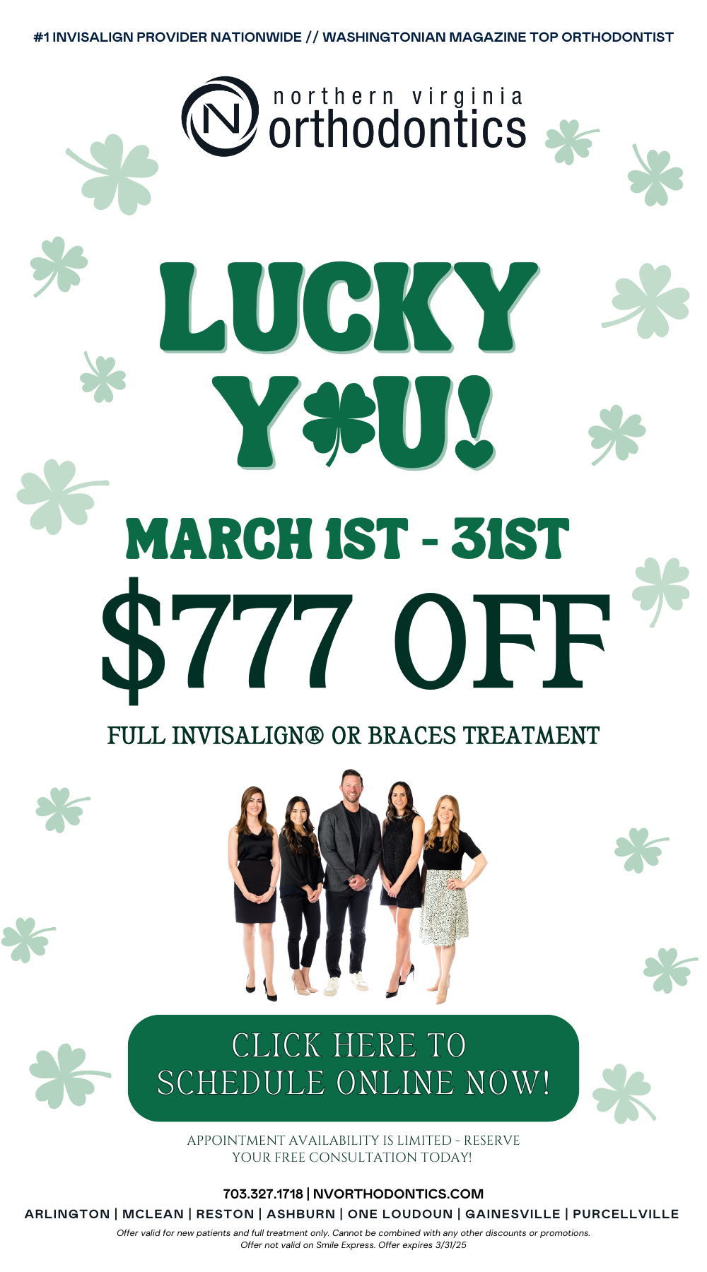 Northern Virginia Orthodontics: Lucky You Smile Promo — One Loudoun