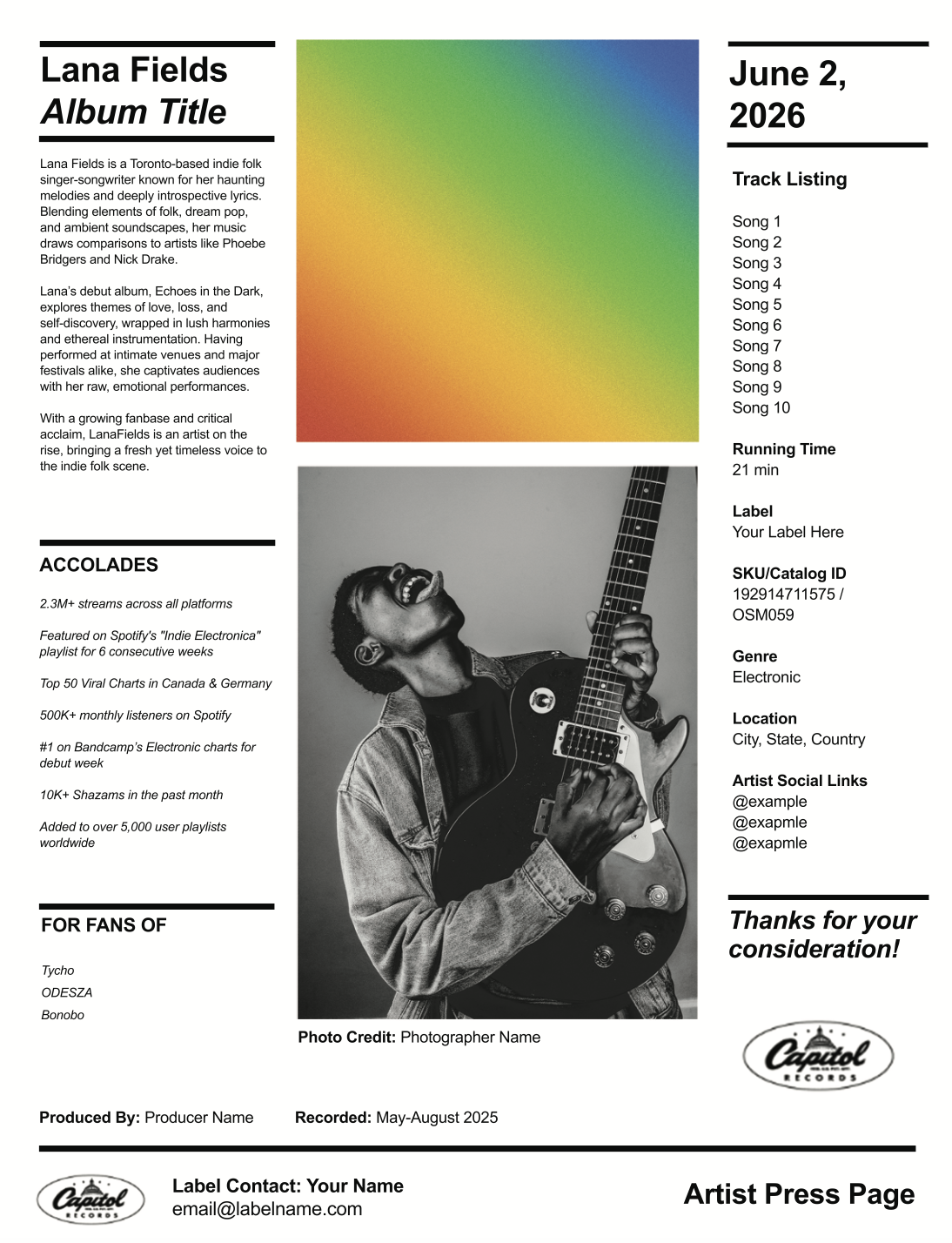 How to Create a Press One Sheet - [FREE TEMPLATE]