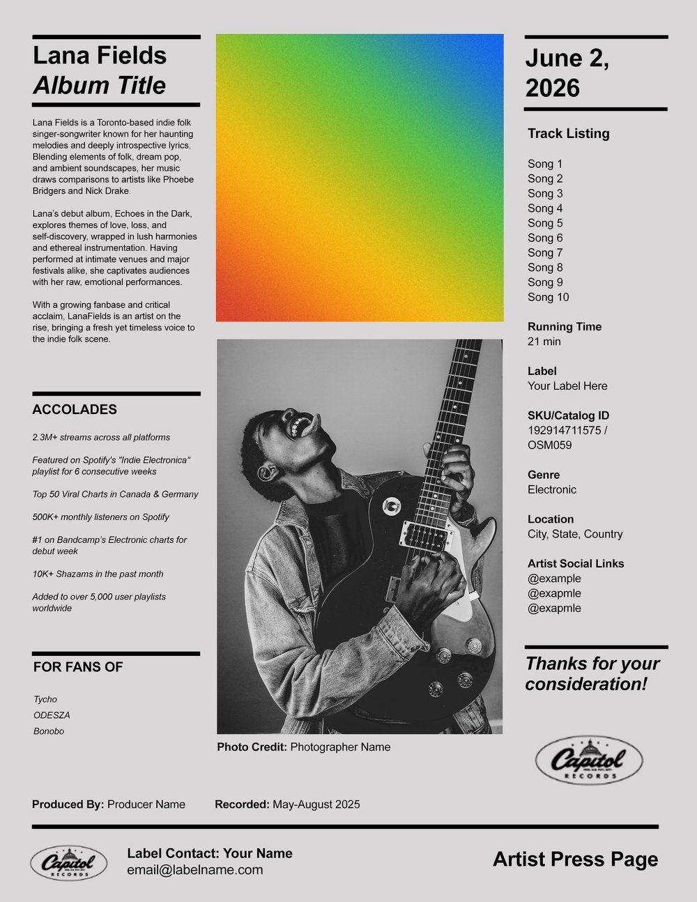 How to Create a Press One Sheet - [FREE TEMPLATE]