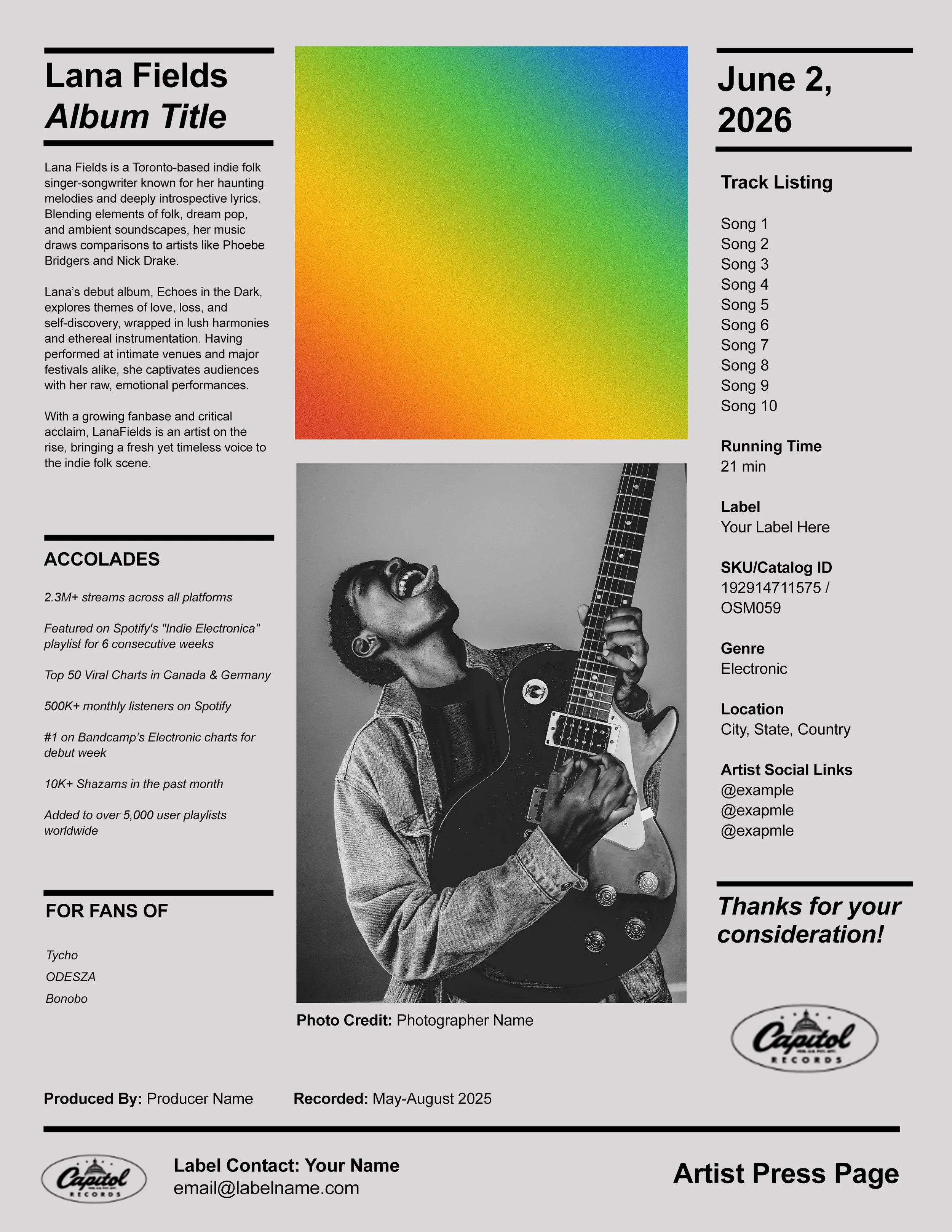 How to Create a Press One Sheet - [FREE TEMPLATE]