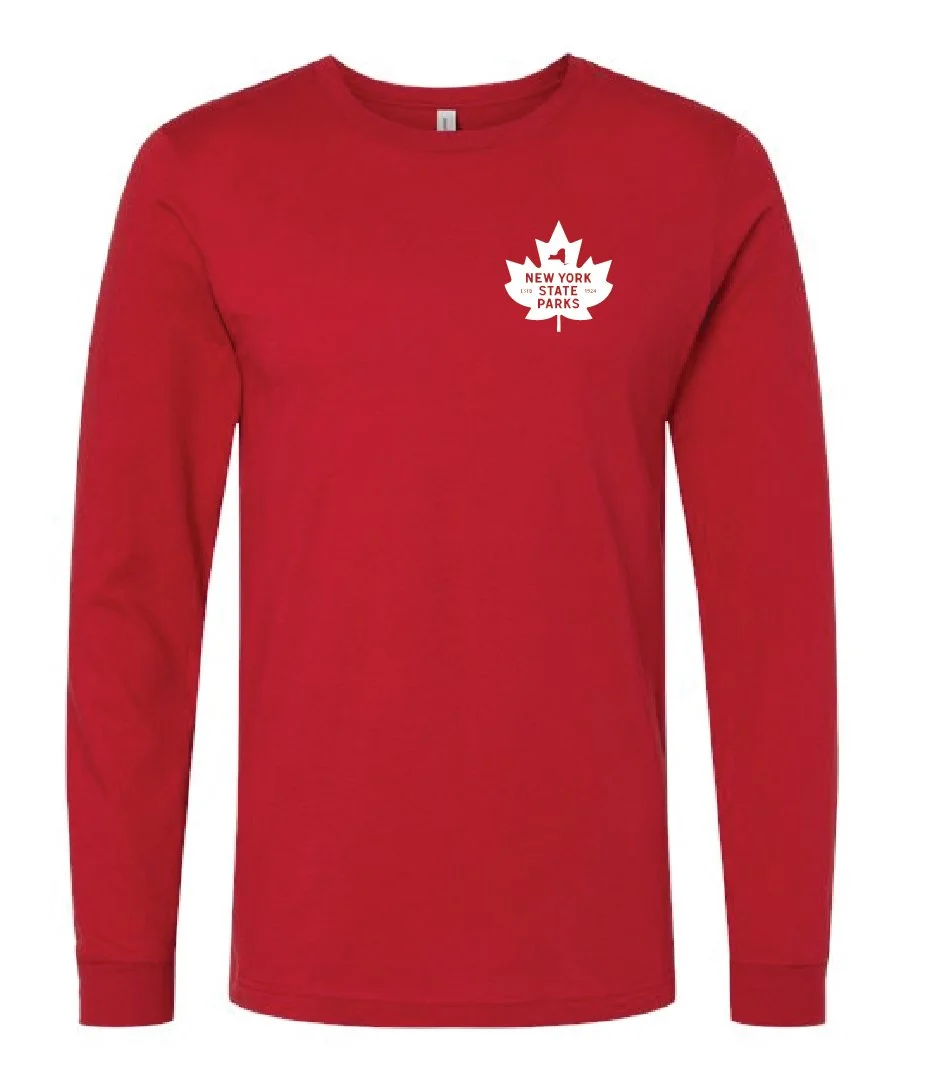 NY State Parks Maple Leaf Long Sleeve Tees - Red (Park Names N-Z ...