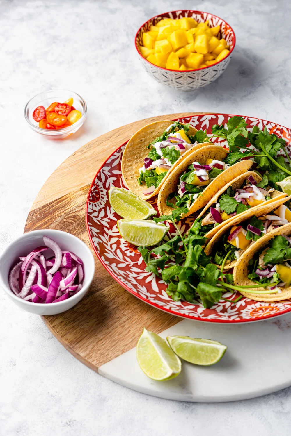 Mango Chicken Tacos Recipe — Taste by Sight Food, Product & Portrait ...