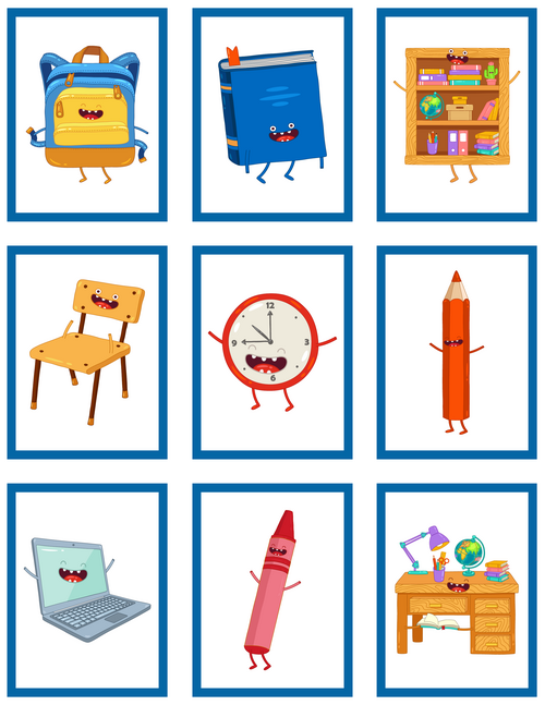 Classroom Objects Flashcards