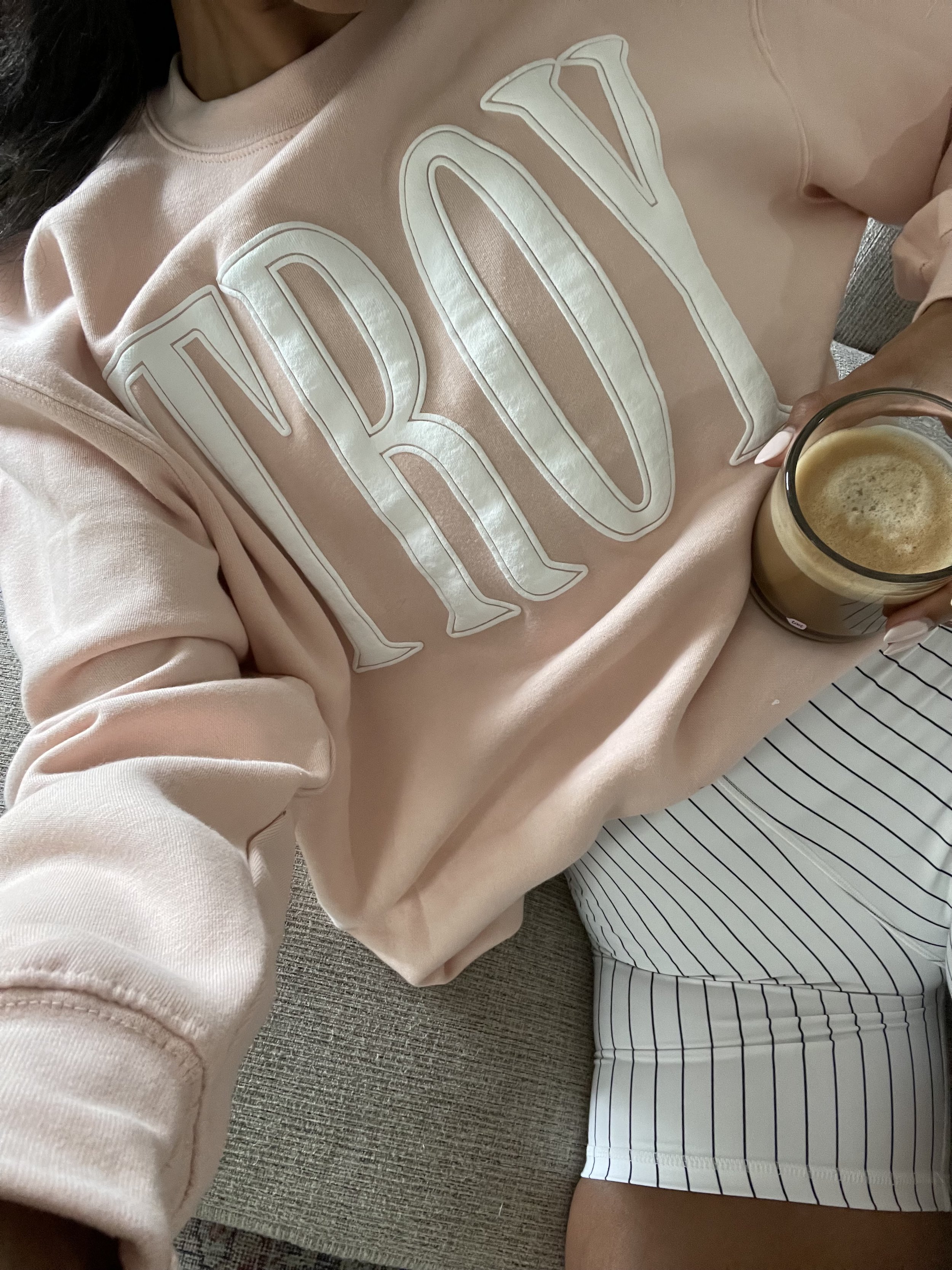 pink TROY puff print — casale gals