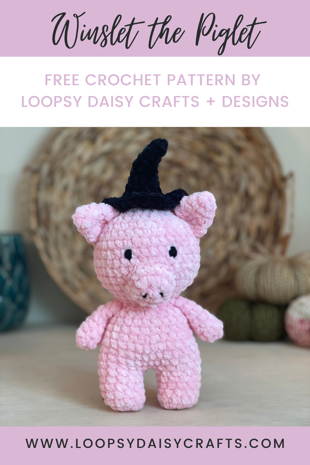 Winslet the Piglet Free Crochet Pattern — Loopsy Daisy Crafts + Designs ...