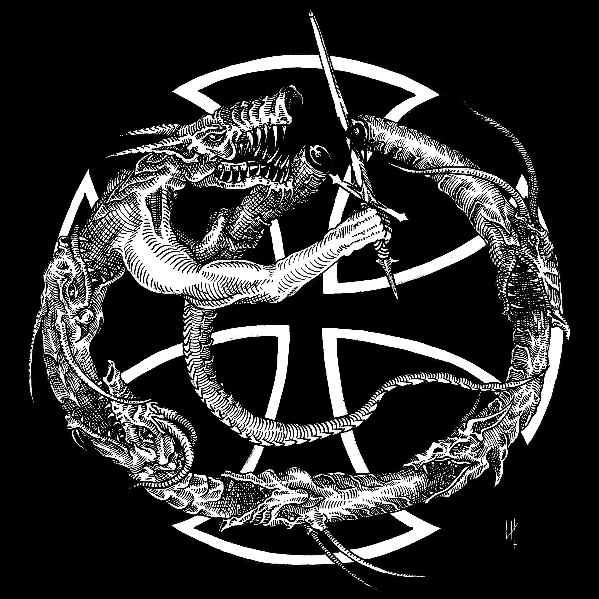 "Severing the Cycle" framed original drawing — Grim Graphics Gso