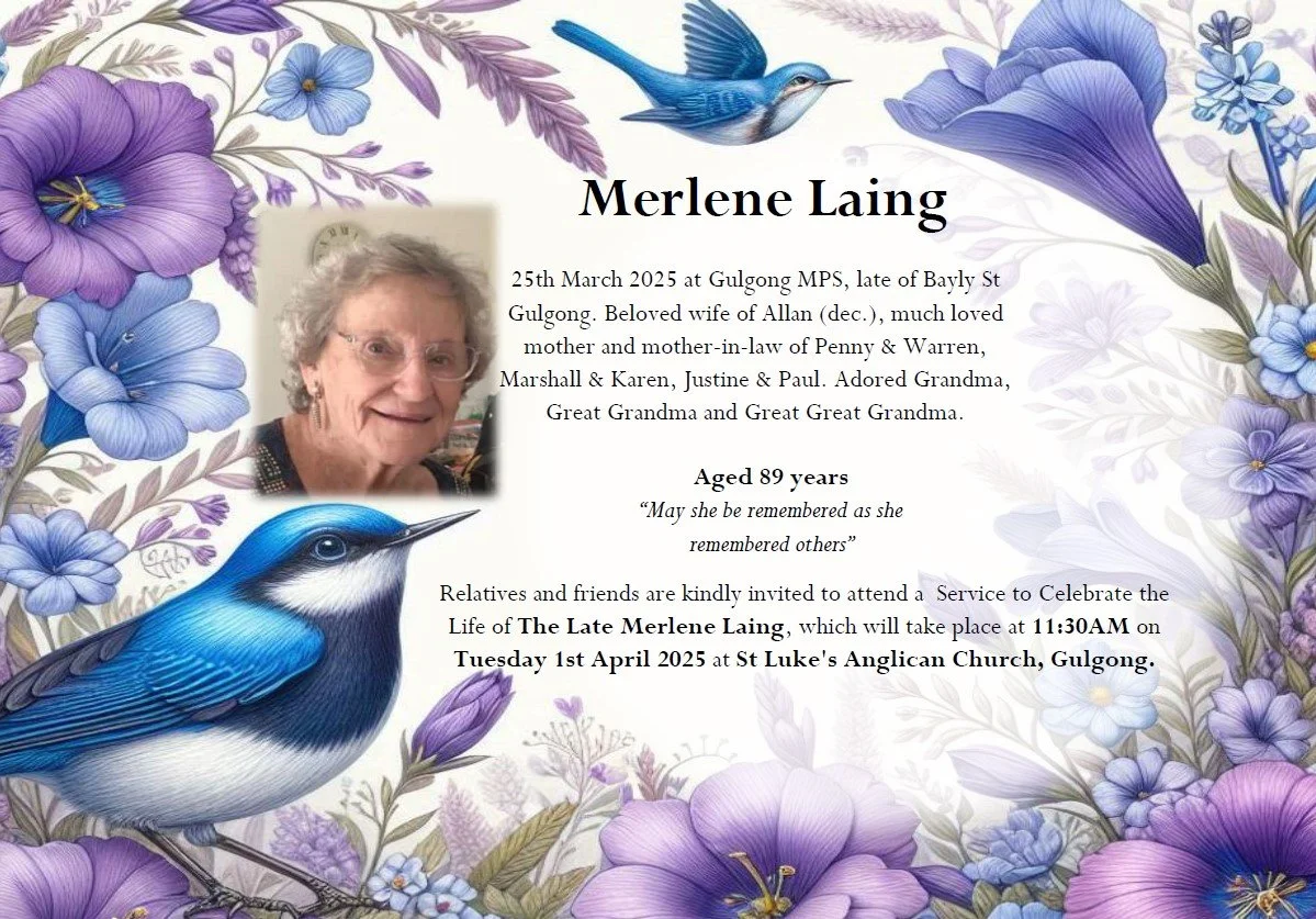 Funeral Notices — Macquarie Valley Funerals & Monuments