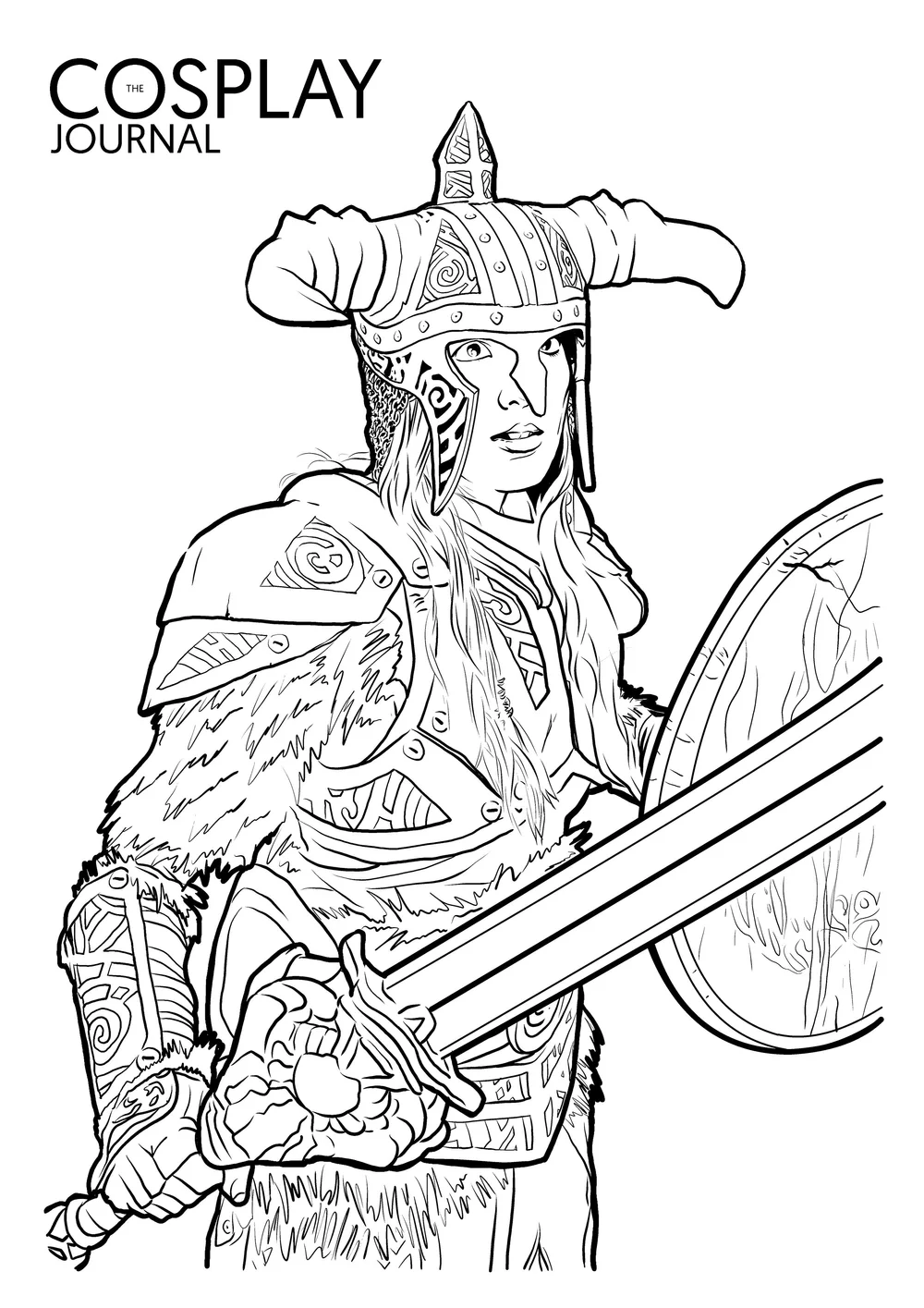 Female Dragonborn Coloring Pages