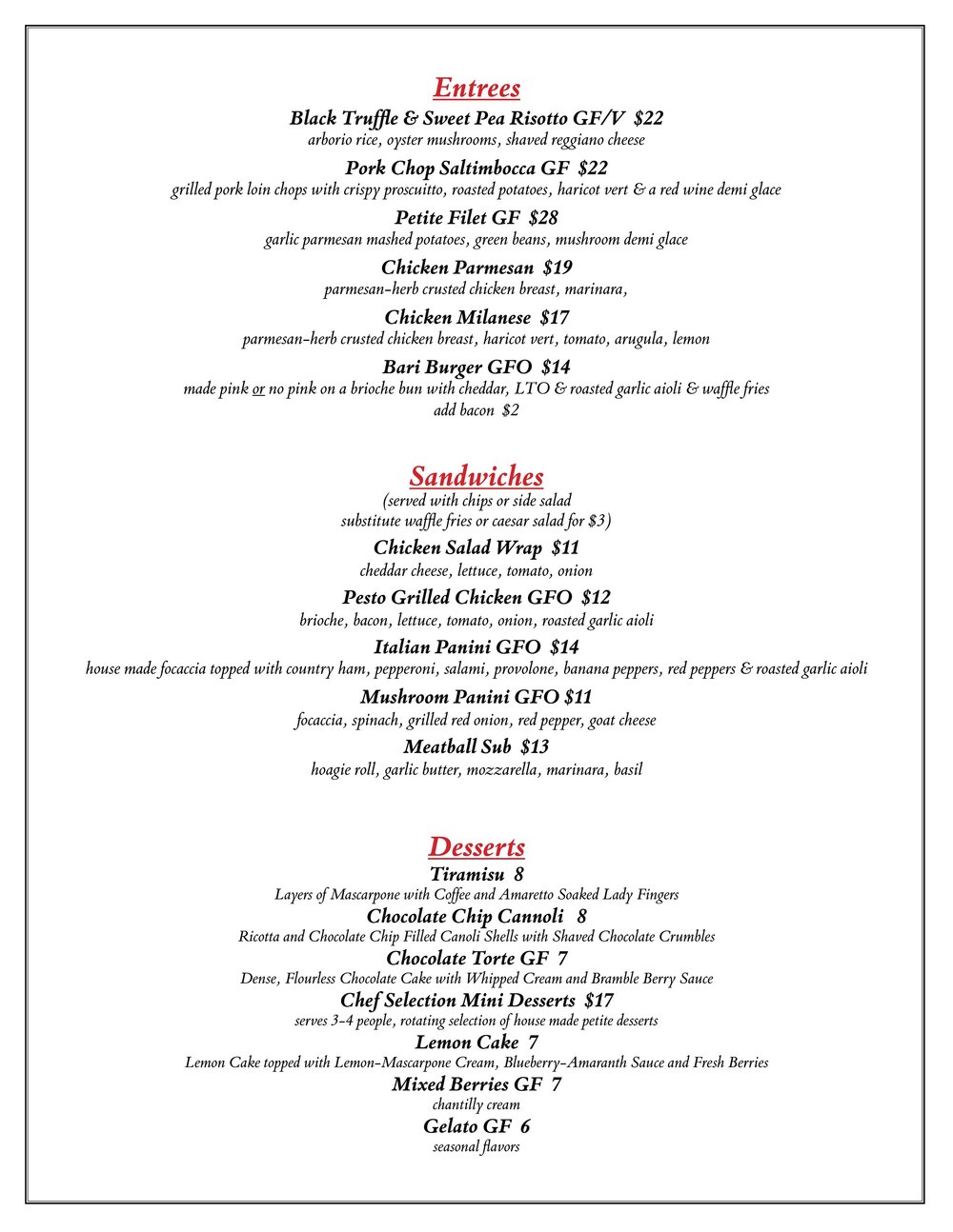 all-menus — Brambly Park