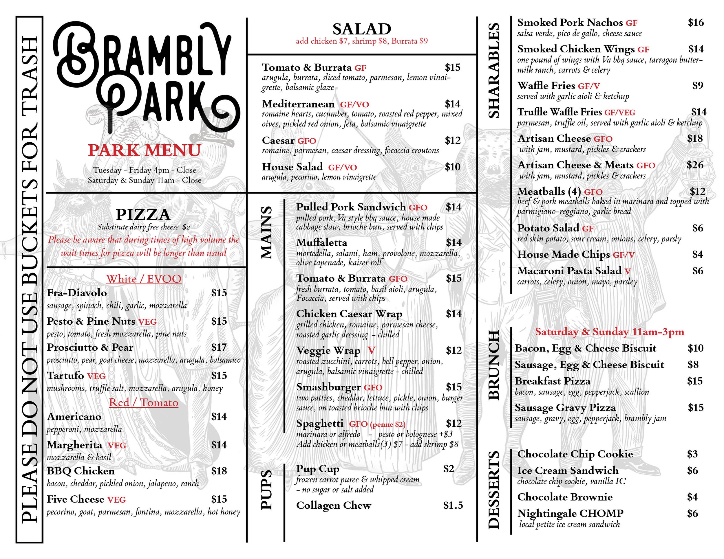 Park Menu — Brambly Park