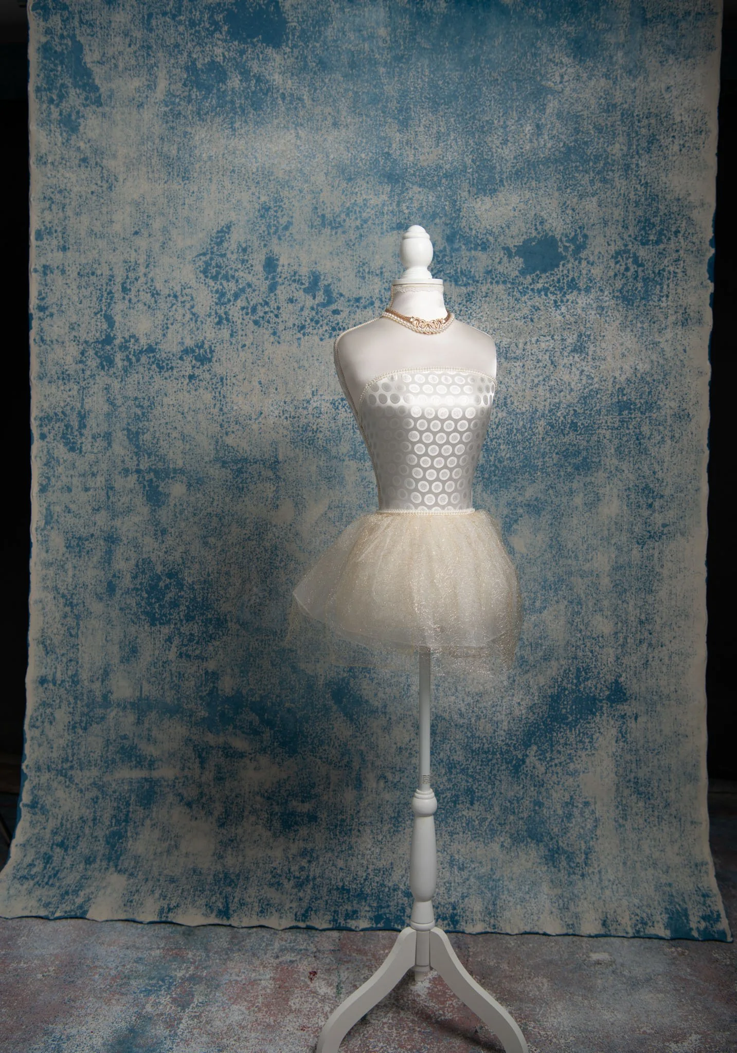 Limited Edition Sparkling Gold with Blue Undertones Hand-Painted ...