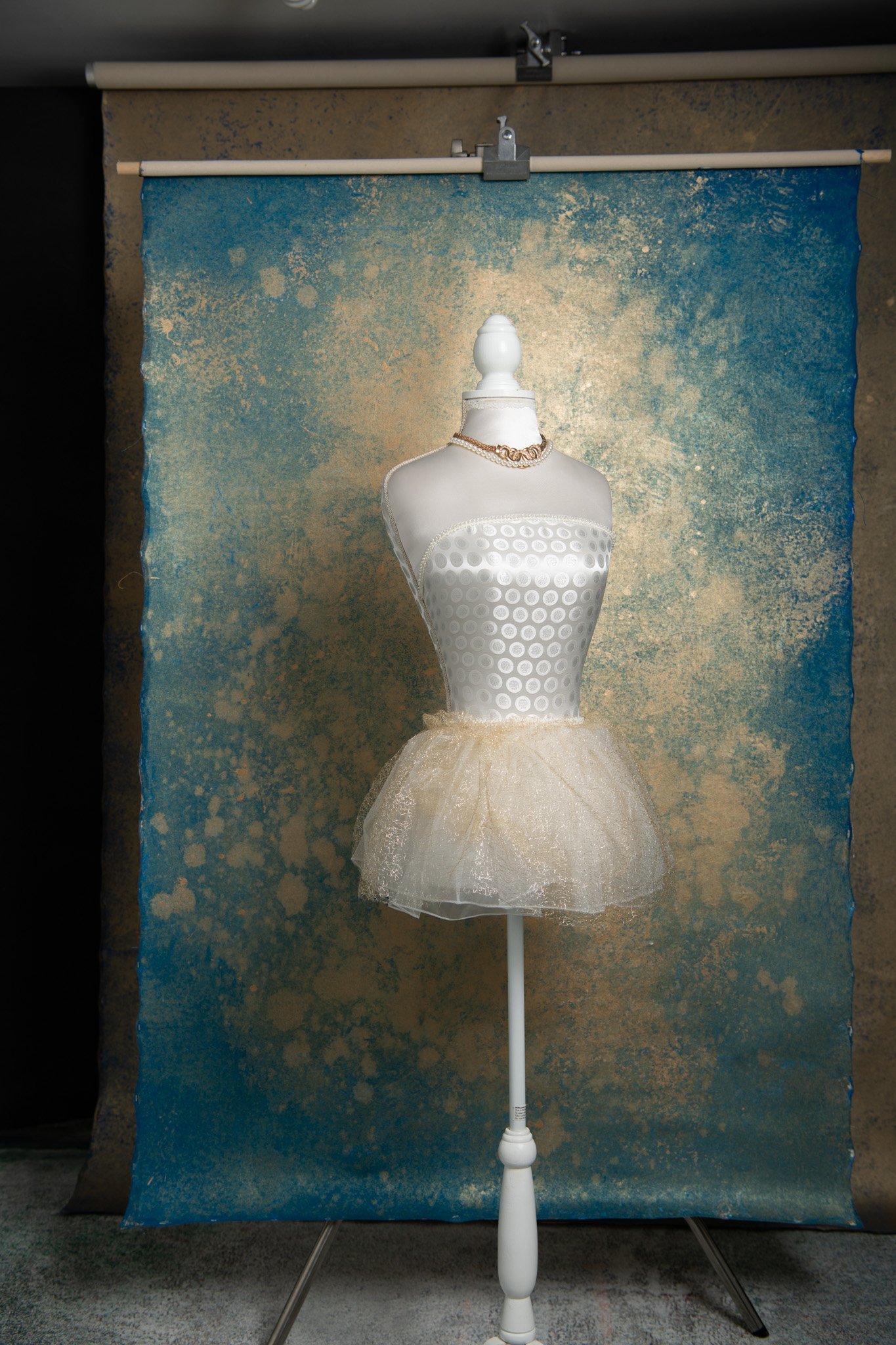 Limited Edition Sparkling Gold with Blue Undertones Hand-Painted ...