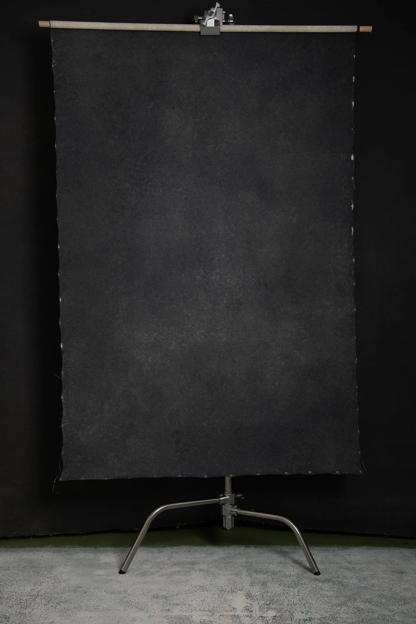 Medium to dark grey texture, hand-painted canvas backdrop with reverse ...