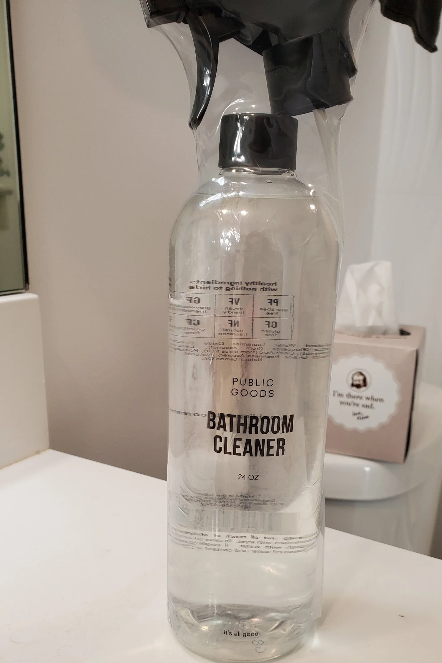 We cleaned our bathtub and sink with Public Goods plant-based ...