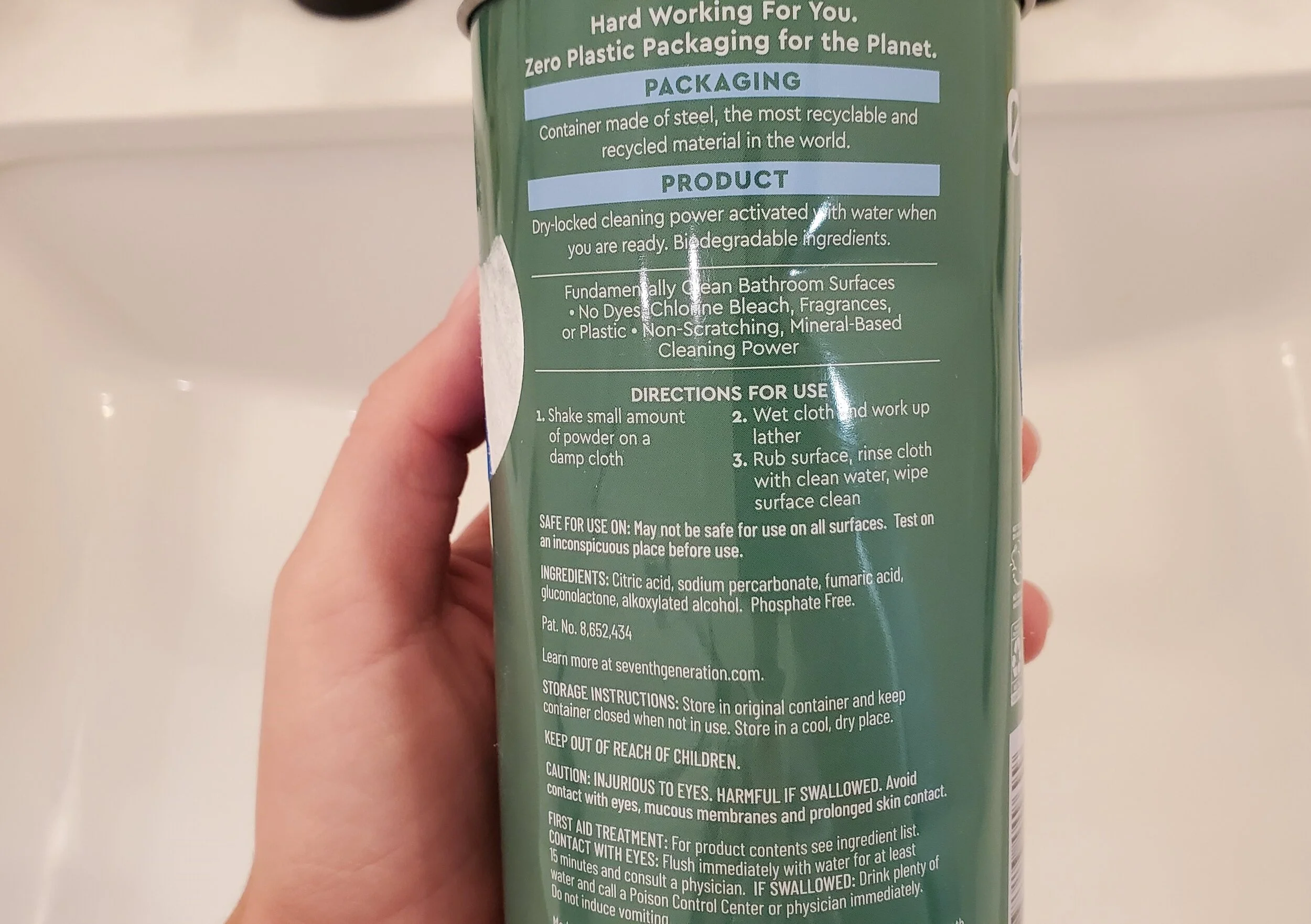 Seventh Generation Zero Plastic Bathroom Cleaner: we cleaned our dirty ...