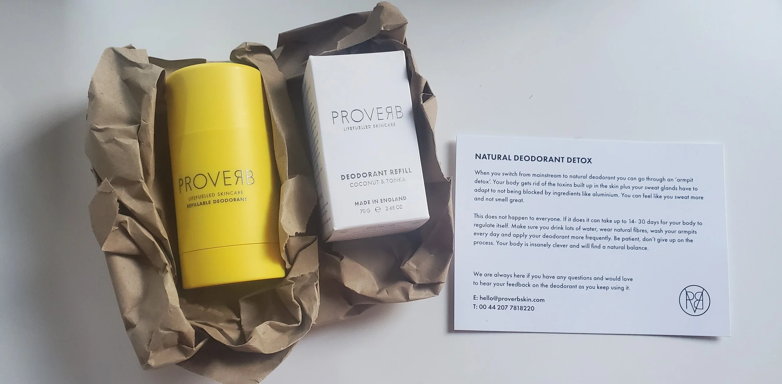Proverb Deodorant in Coconut and Tonka: we tried this for 2+ weeks ...