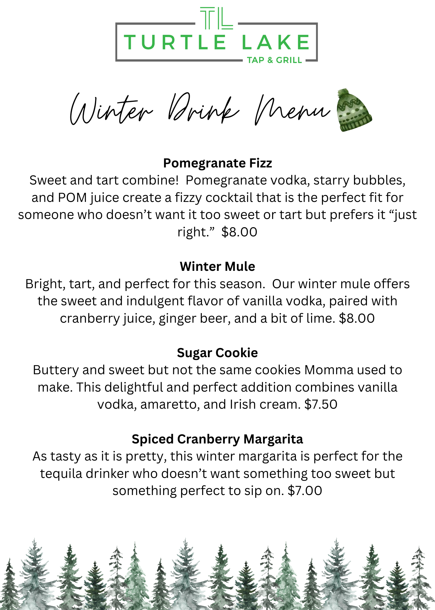 Menu, Specials & Online Ordering — Turtle Lake Tap & Grill