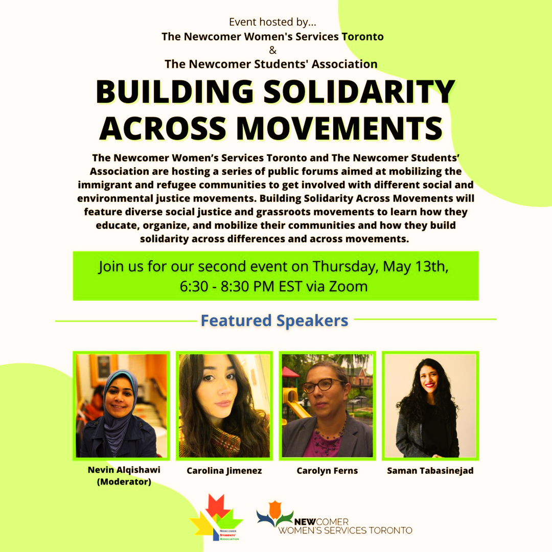 Building Solidarity Across Movements is Back! — Newcomer Women's Services